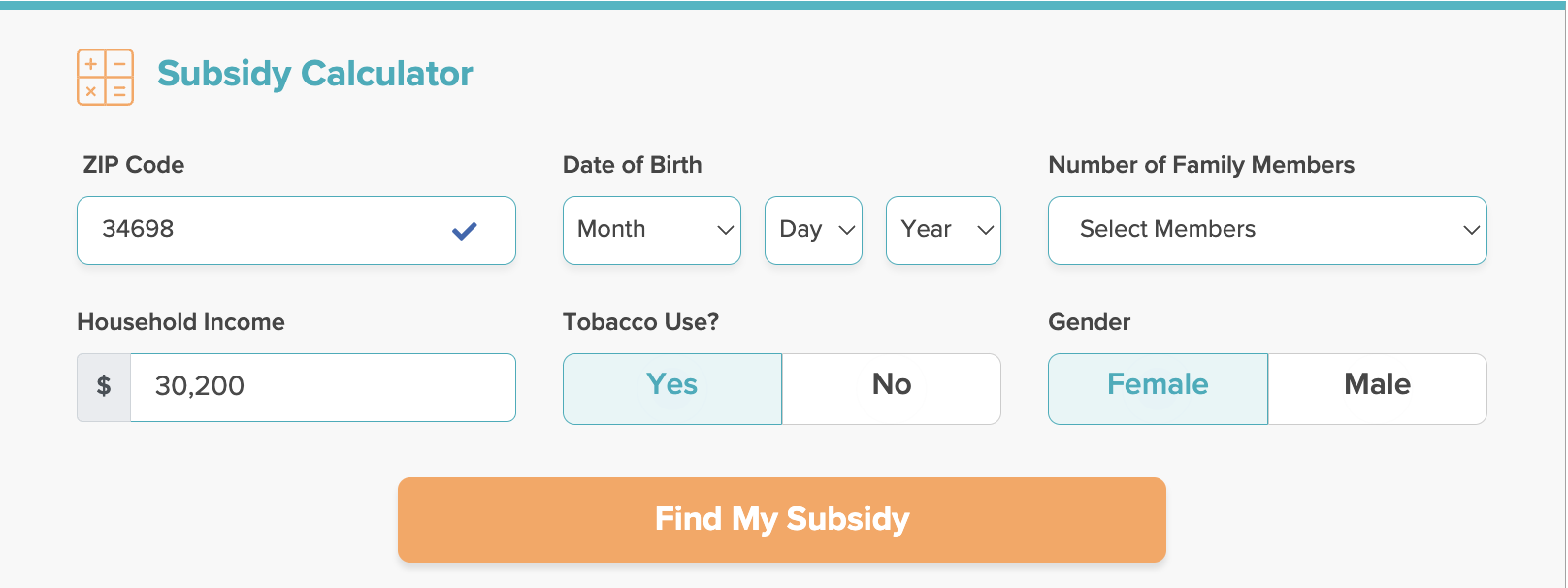 2026 ACA Subsidy Calculator and Chart